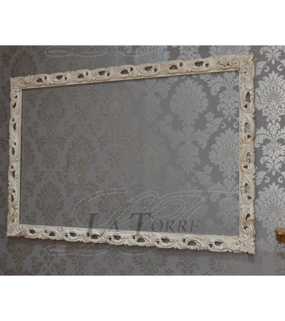 Antiqued ivory perforated frame Classic Baroque Custom Picture Sliding ...